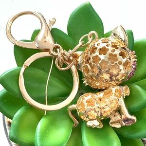 Accessories | Lovely Cat Crystal Rhinestones Keychain | Poshmark